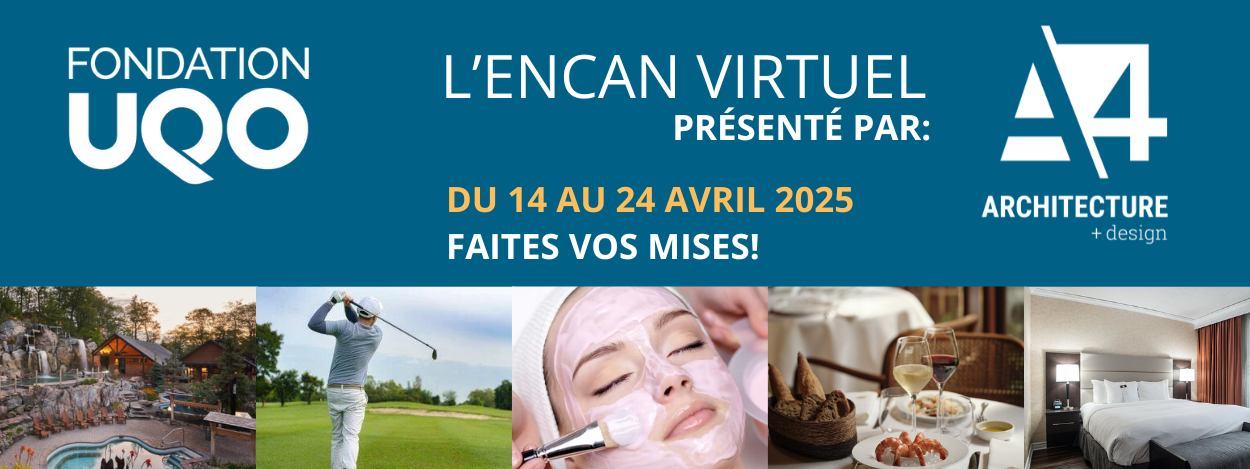 Encan virtuel 2025 de la Fondation de l’UQO | Université du Québec en Outaouais